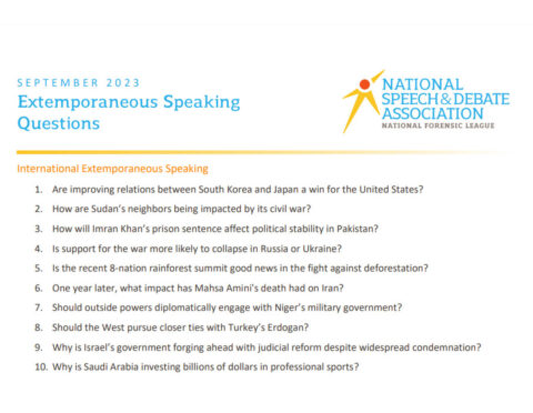 Topic Creation Hub | National Speech & Debate Association