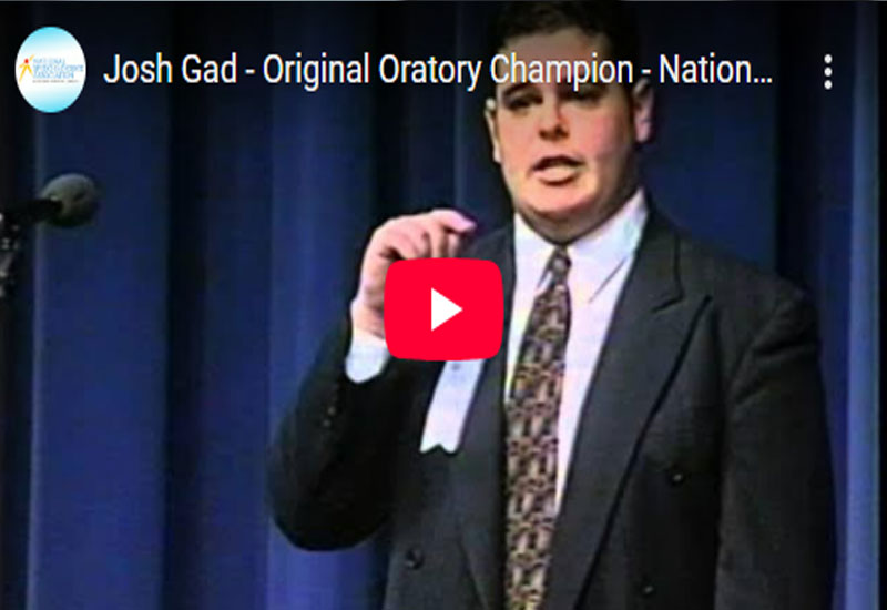 Josh Gad – Original Oratory Champion – Nationals 1998 | National Speech ...