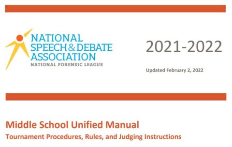 Rules, Forms & Manuals | National Speech & Debate Association
