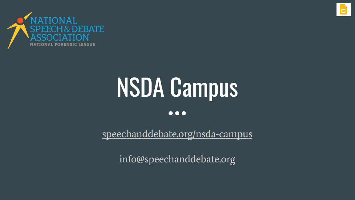 NSDA Campus | National Speech & Debate Association