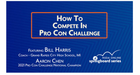 NSDA Online Springboard Series | National Speech & Debate Association