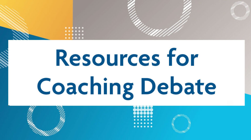 Coaching Debate | National Speech & Debate Association