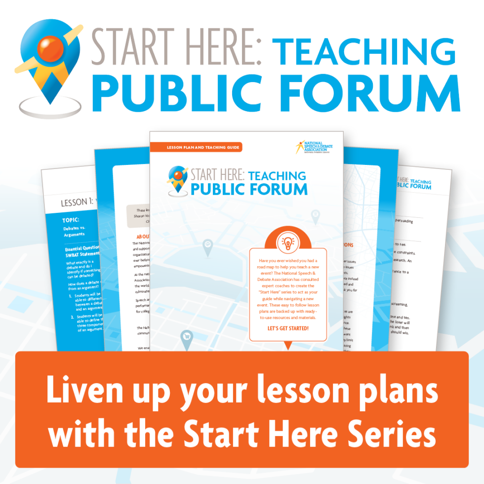 Start Here: Teaching Public Forum | National Speech & Debate Association