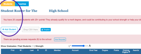 Points Entry | National Speech & Debate Association